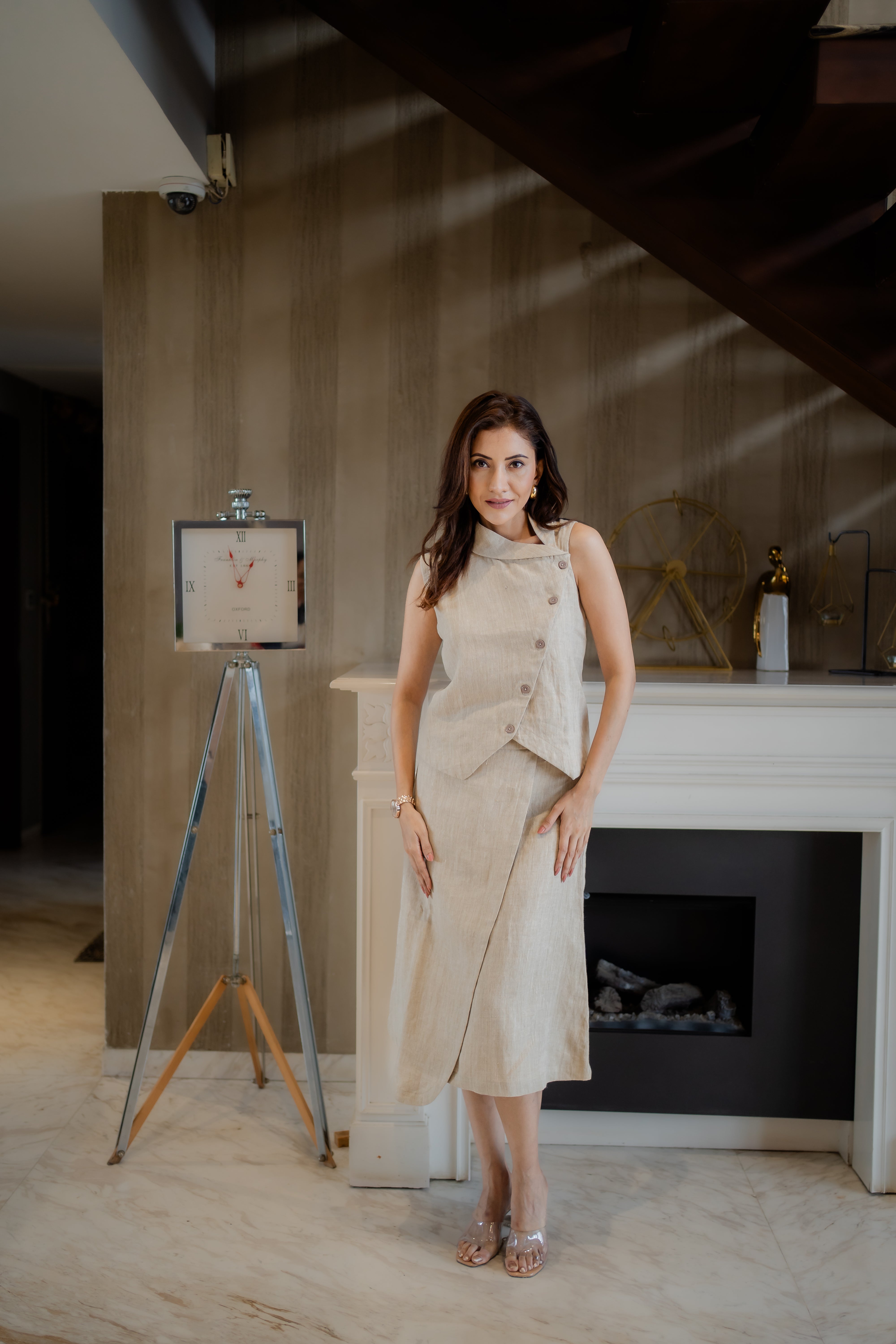 Grace Office Wear Co-ord Set | Linen Formal Wear for Women – Yarnen Fashion